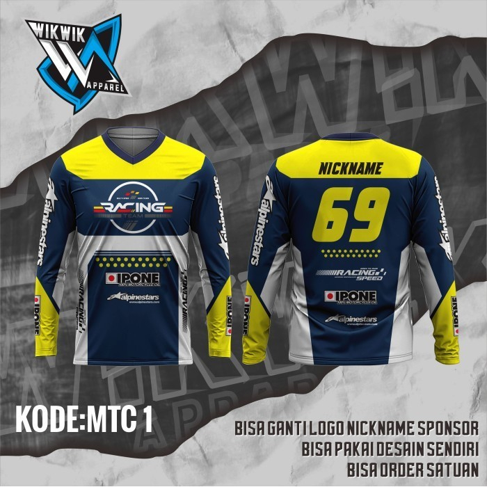 Jual KAOS BAJU JERSEY MOTOR CROSS TRAIL CUSTOM FULL PRINT SUBLIM ORI ...