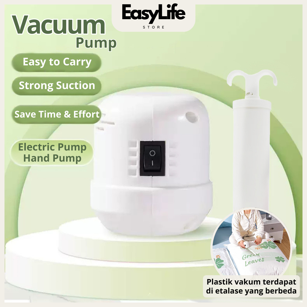 Jual Vacuum Electric & Manual Pump Alat Pompa Plastik Pakaian Baju ...