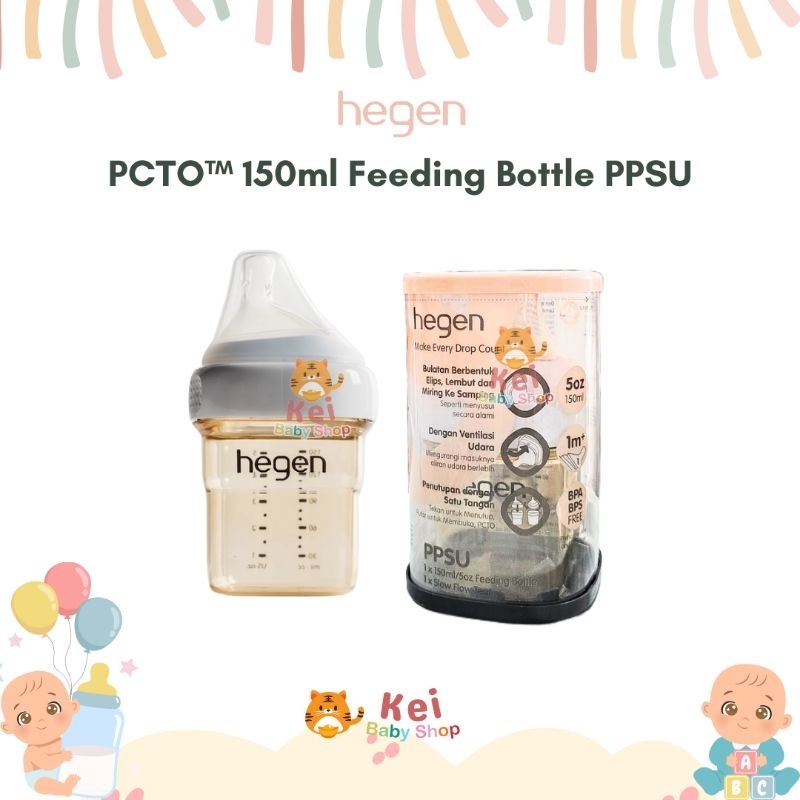 Jual Hegen PCTO 150ml Feeding Bottle PPSU / Botol Susu Hegen 150ml | Shopee Indonesia