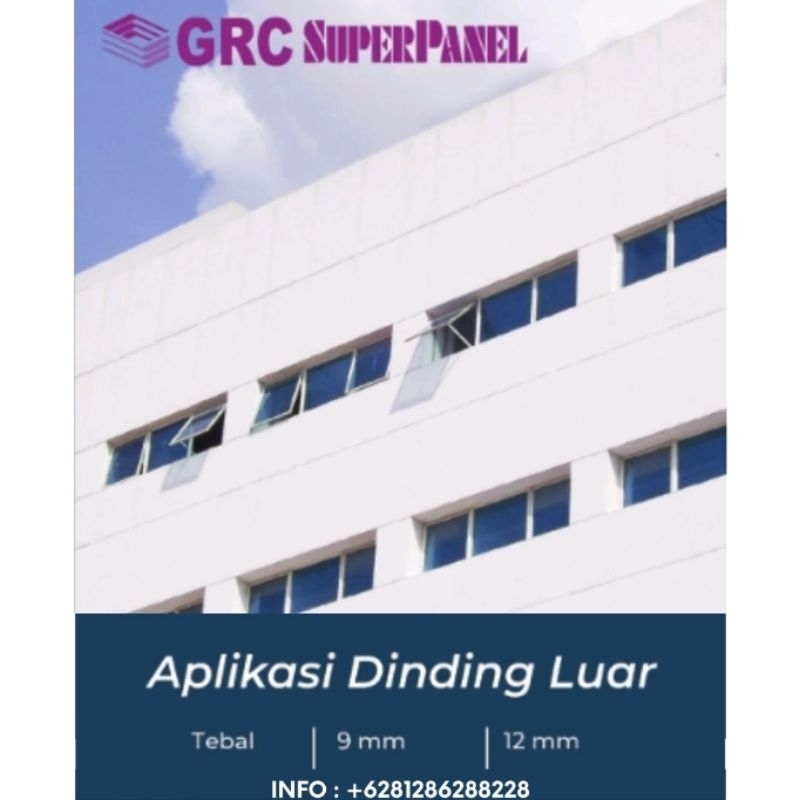 Jual GRC Superpanel 12mm 1220 x 2440 - Facade - Dinding | Shopee Indonesia