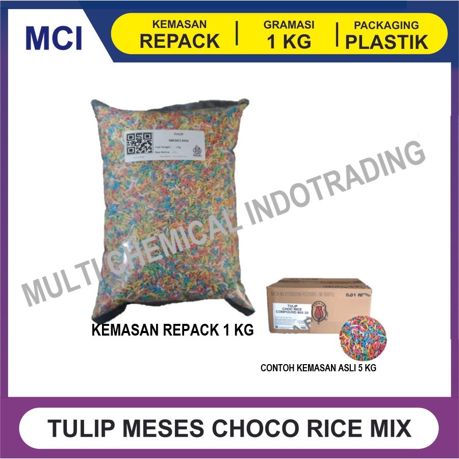 Jual TULIP MESES WARNA WARNI CHOCORICE MIX REPACK 1 KG / MEISES / CERES ...