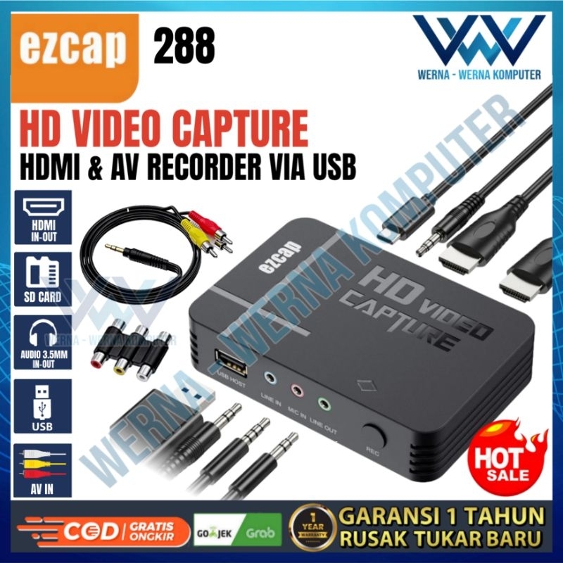 Jual EZCAP HD VIDEO CAPTURE HDMI / AV RCA RECORDER 1080p SAVE IN USB ...