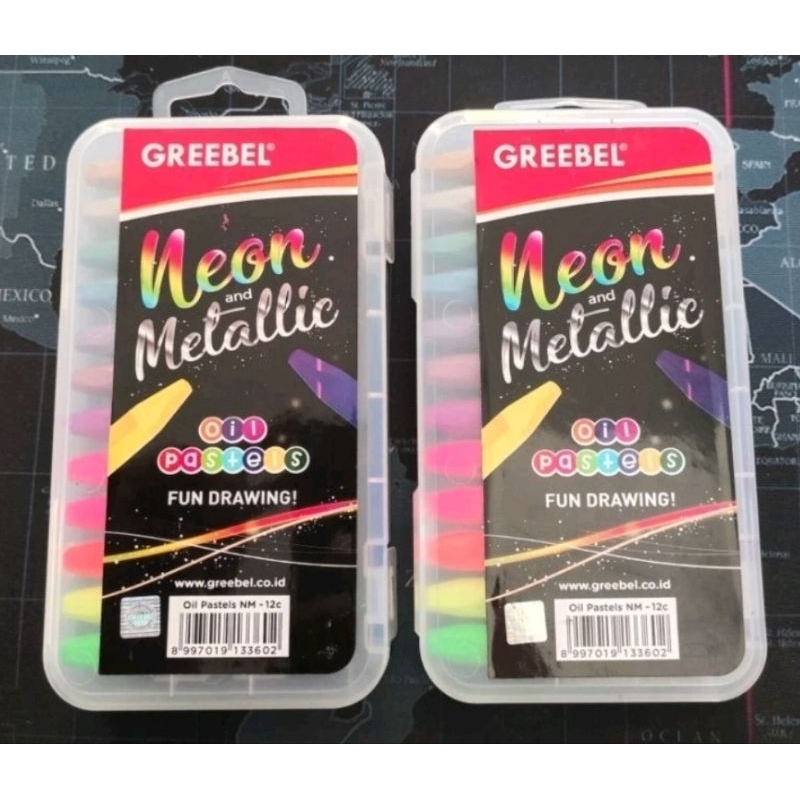 Jual Crayon Greebel Neon Metalic 12 warna | Shopee Indonesia