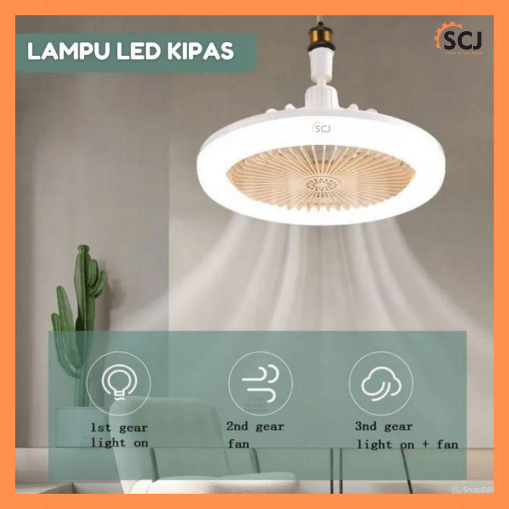 Jual SCJ - Lampu kipas Angin AC 50 Watt lampu Plafon Remote control LED ...