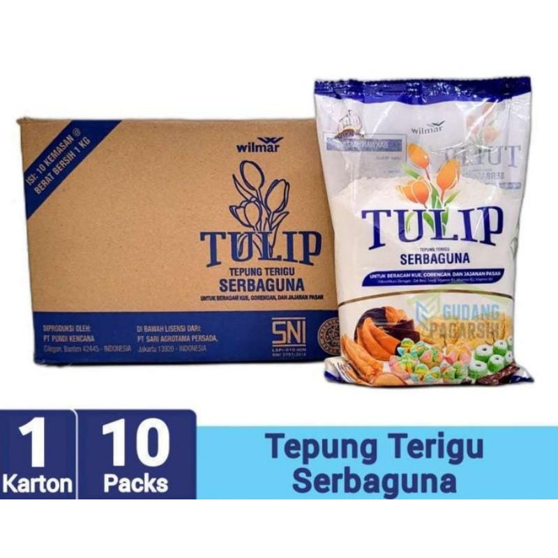 Jual terigu 1 kg tulip | tepung serbaguna | tepung SNI | tulip terigu 1 ...