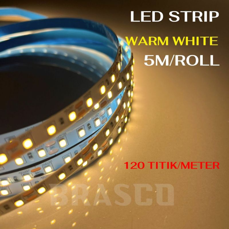 Jual LED Strip Grade A+ 12V 120 LED per Meter 3000K 4000K 5 Meter per ...