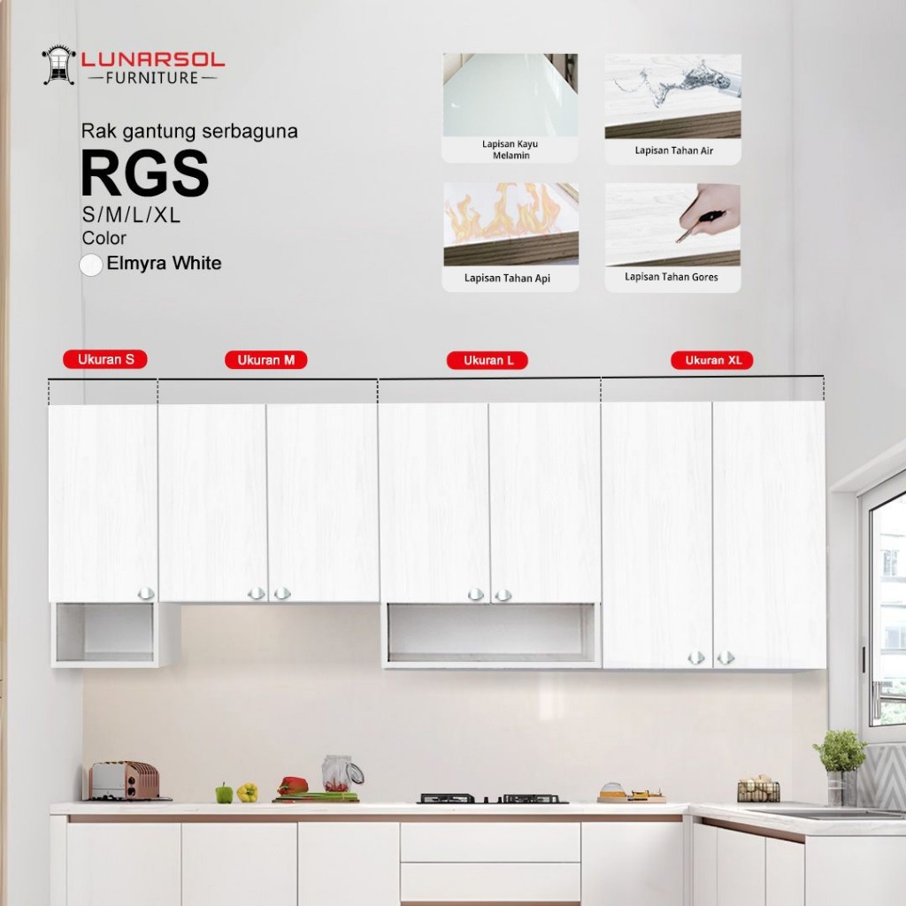 Jual KITCHEN SET ATAS MINIMALIS LEMARI DAPUR RAK DAPUR RAK SERBAGUNA ...