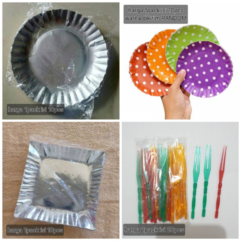 Jual Piring kertas silver | piring kue kertas paper plate | piring ...