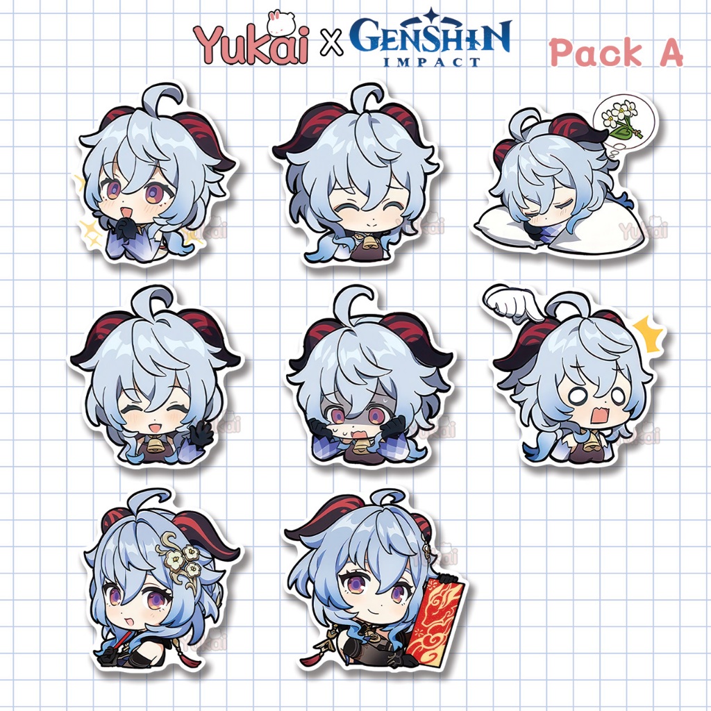 Jual Stiker Pack Ganyu Genshin Impact Premium, Sticker Anime Waterproof ...
