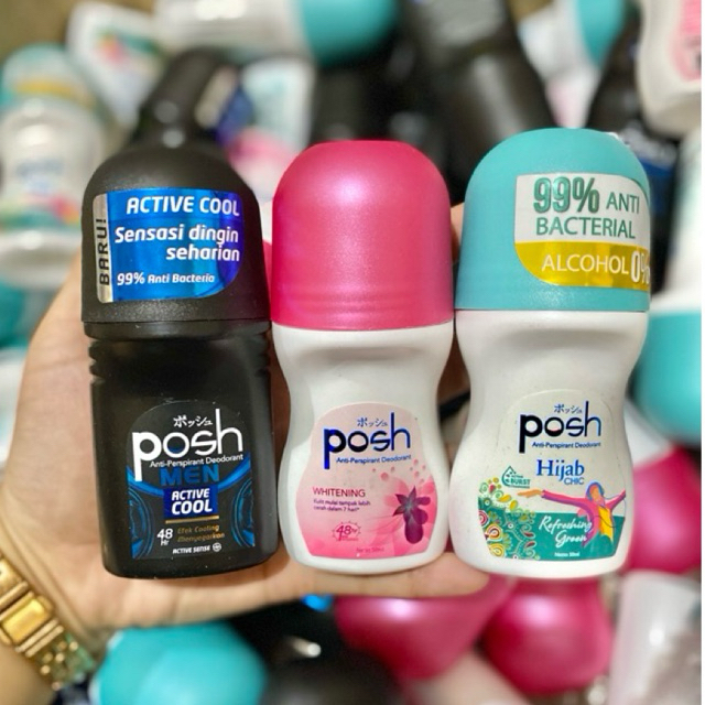 Jual POSH DEODORANT ROLL ON POSH MEN POSH HIJAB POSH PINK DEO ROLL ON ...