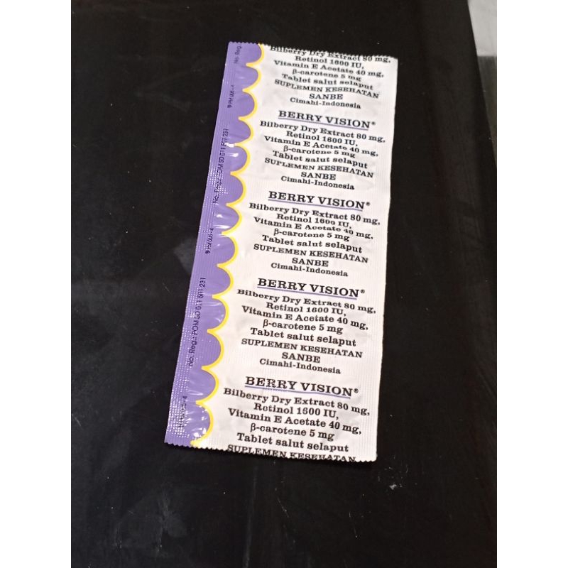 Jual berry vision strip suplemen kesehatan mata berryvision | Shopee ...