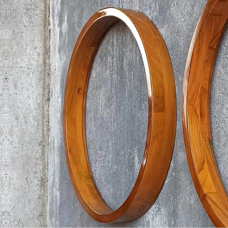 Jual Frame pigura cermin kayu jati ukuran 50cm | Shopee Indonesia
