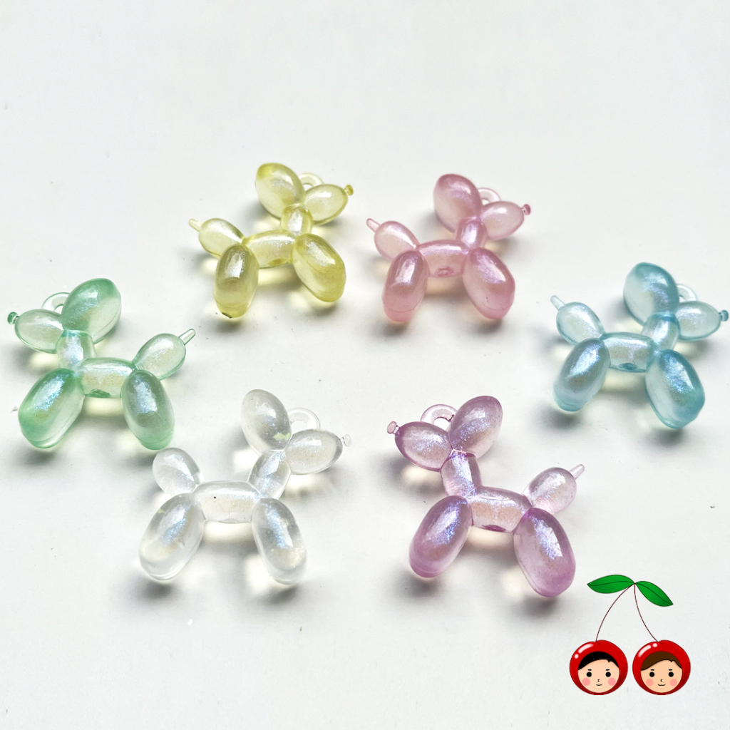 Jual Charm Akrilik Balon Anjing Chubby Dog Balloon Frosted Kilap (1pc ...