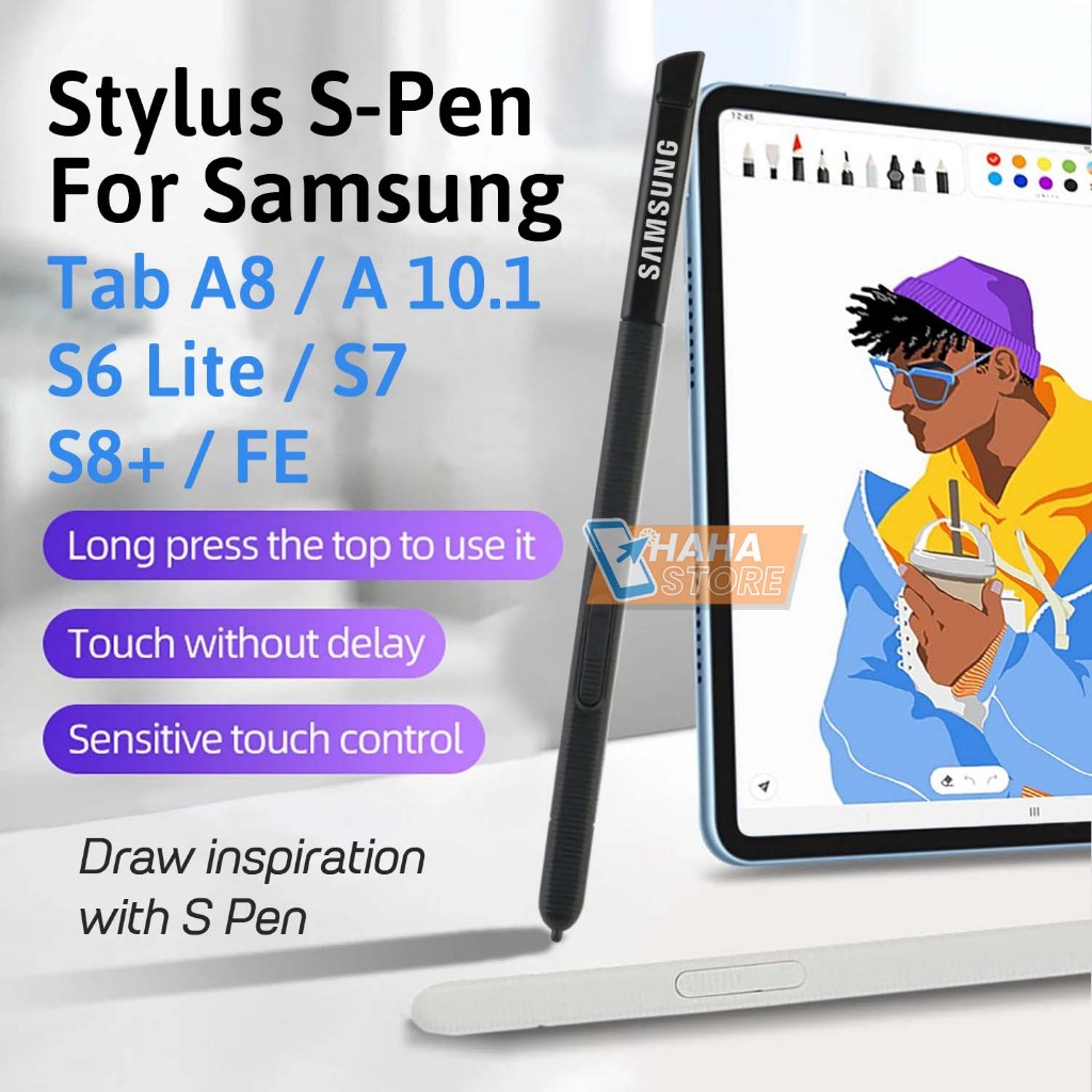 Jual Touch S Pen Samsung Tab A 8.0 A8 P205 10.1 P580 P585 S6 Lite S7 S8 Plus FE P580 P585 Pena ...