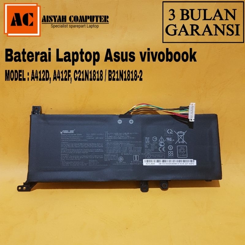 Jual Baterai Batre Asus A412D A412F R424UA C21N1818 B21N1818 | Shopee Indonesia