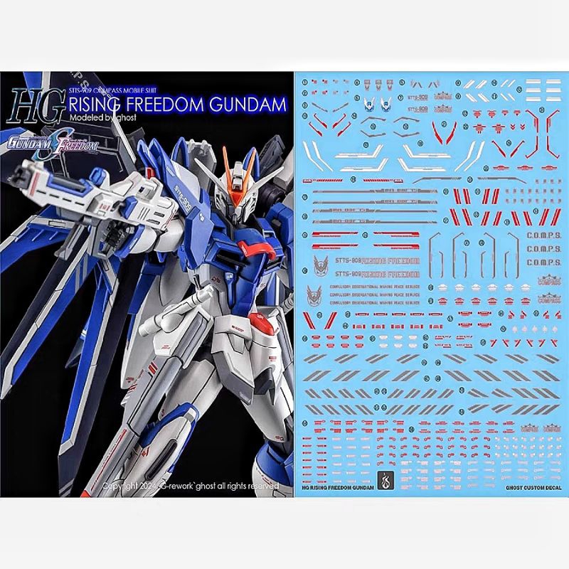 Jual HG 1/144 RISING FREEDOM GUNDAM WATER DECAL GHOST CUSTOM DECAL | Shopee Indonesia