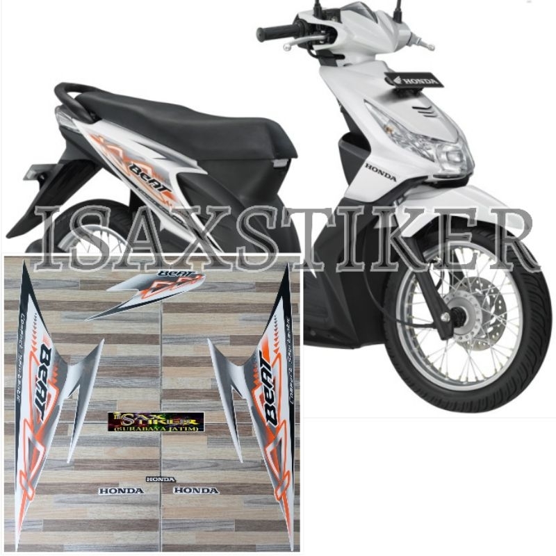 Jual striping original Honda beat karbu putih tahun 2011 2012 | Shopee ...