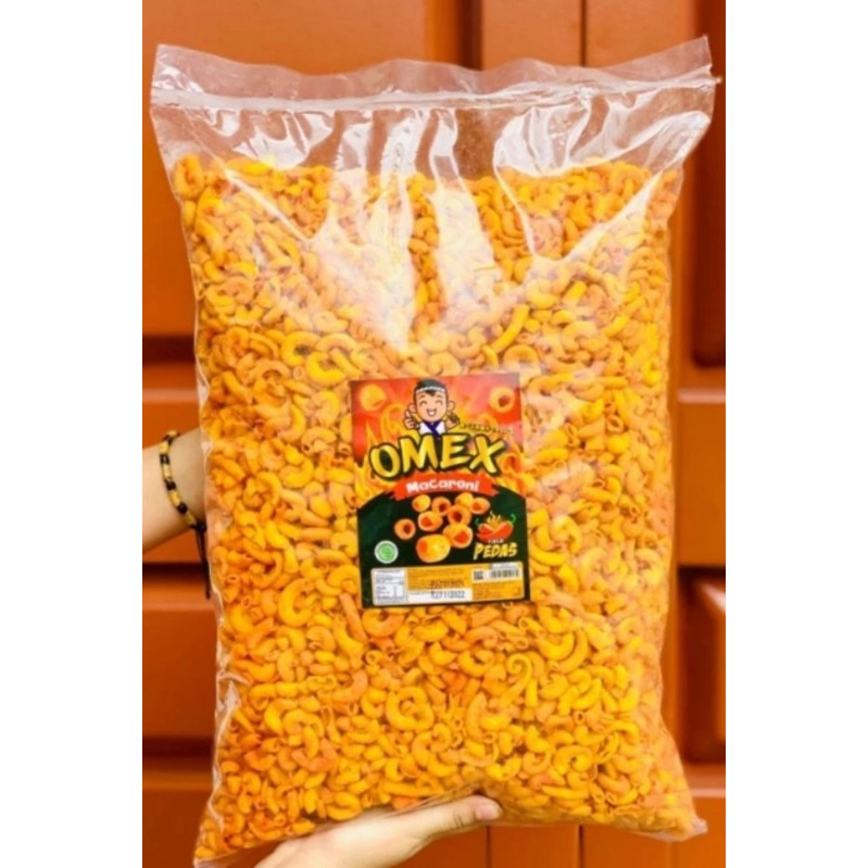 Jual [GROSIR] Snack Makaroni Omex 3kg / MAKARONI SNEK PEDAS MERAH ...