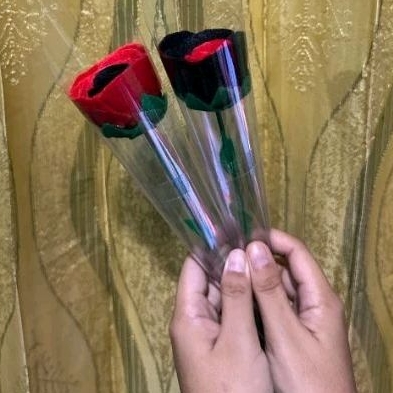 Jual Bunga Mawar Flanel Tangkai Kombinasi 2 Warna ( BISA REQUEST WARNA ...