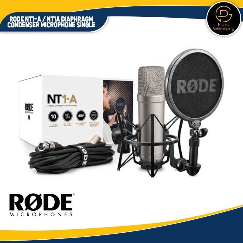 Jual Rode NT1-A / NT1A Diaphragm Condenser Microphone Single Original | Shopee Indonesia