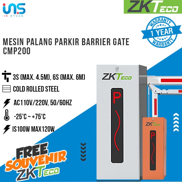 Jual Mesin Gate Palang Parkir Barrier Gate ZKTECO CMP200 GARANSI RESMI | Shopee Indonesia
