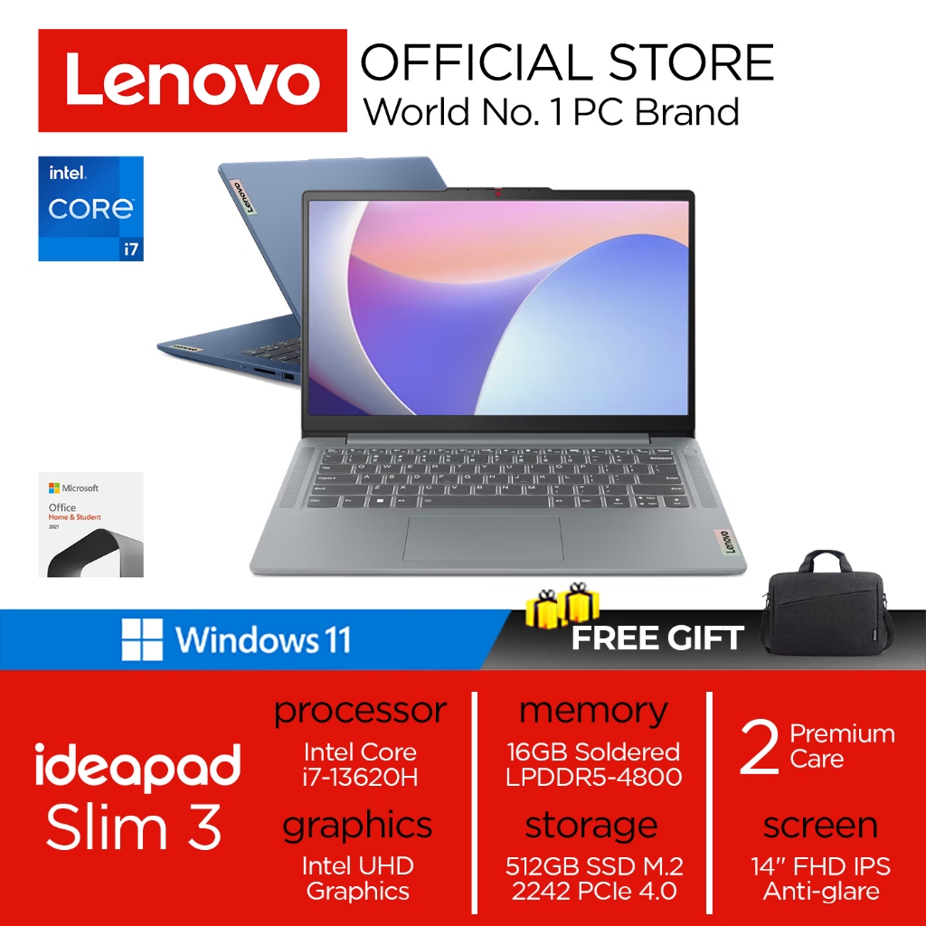 Jual Lenovo Ideapad Slim 3 14IRH8 | I7 13620H 16GB 512GB W11+OHS | Shopee Indonesia