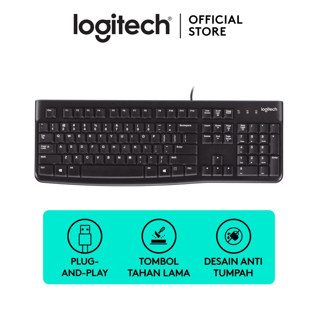 Jual Keyboard USB Logitech K 120 / Keyboard + Mouse Logitech MK 120 ...