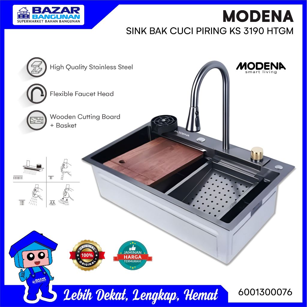 Jual Modena – Kitchen Sink / Bak Cuci Piring Ks 3190 Htgm KS3190HTGM ...