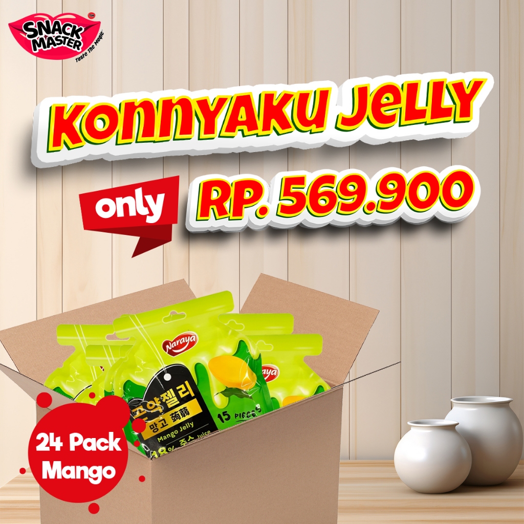 Jual [PAKET USAHA PERDUS] JELLY KONNYAKU NARAYA | (1 DUS isi 24pack ...