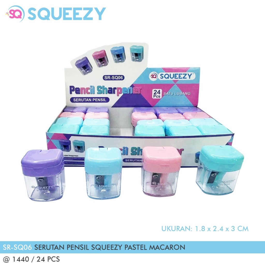 Jual Serutan Pensil Rautan Pensil Pensil Sharpener Pastel SR-SQ06 ...