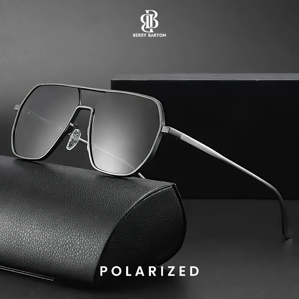 Jual Berry Barton Kacamata Hitam Polarized Aviator Sunglasses UV400 Pria Wanita BB 8692 SUV ...