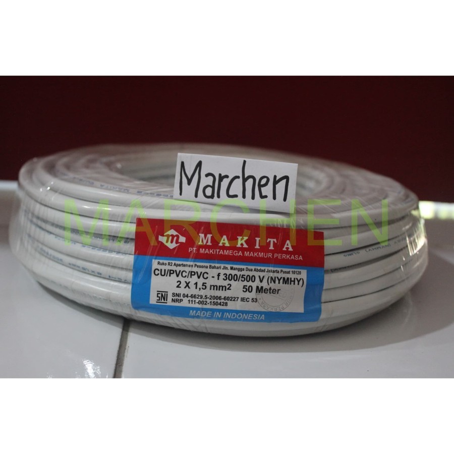 Jual KABEL NYMHY 2x1,5 SERABUT MAKITA / FEDERAL BUKAN KAWAT TUNGGAL | Shopee Indonesia