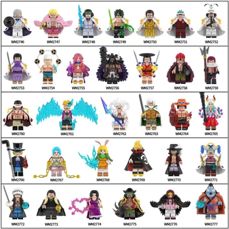 Jual Action figure Luffy D monkey zoro sanji marco one piece WM6187 ...