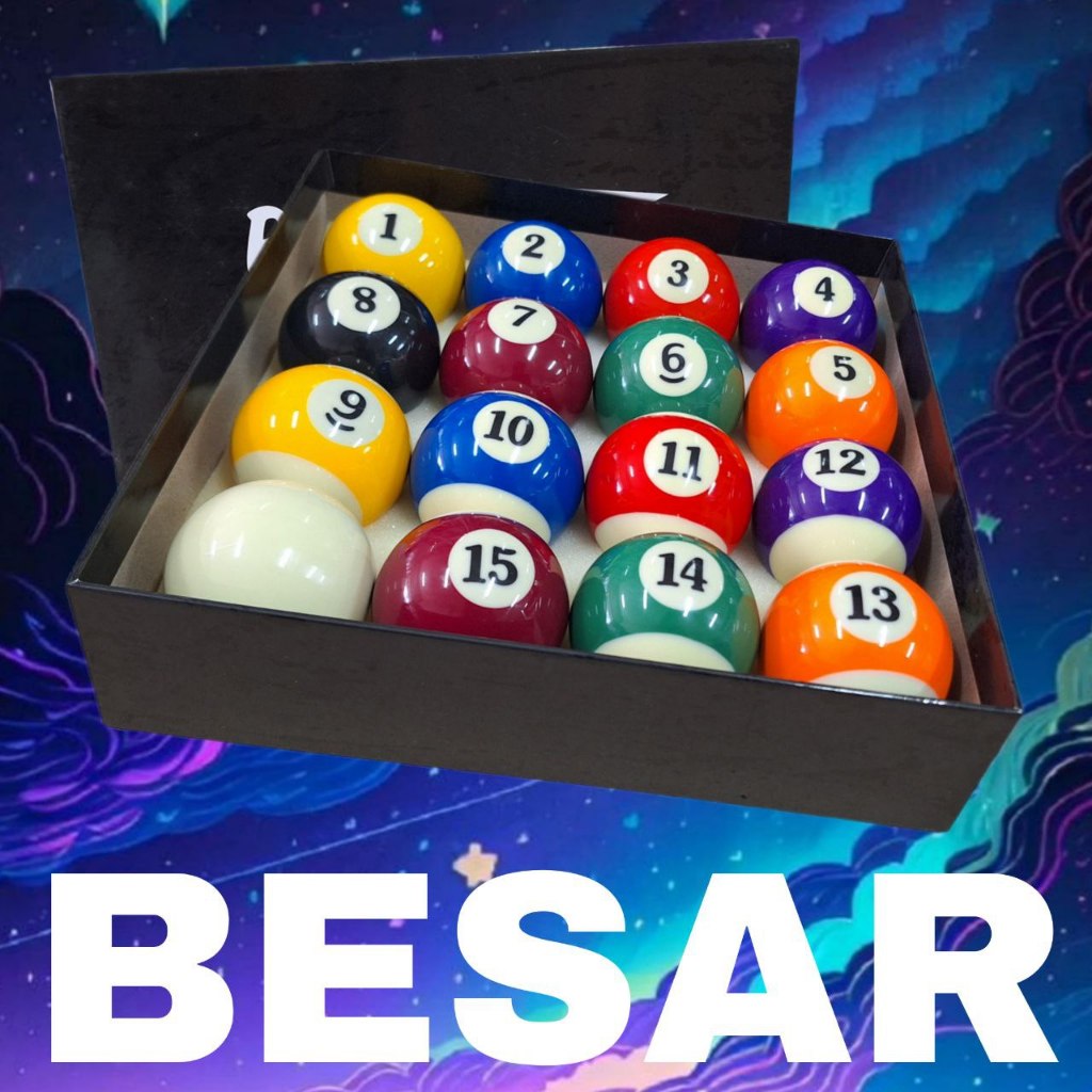 Jual BOLA BILLIARD 2 1/4 SET POOL BALL BEST QUALITY ORIGINAL UKURAN ...