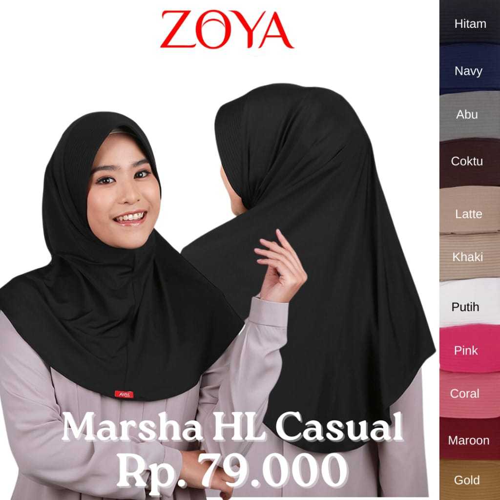 Jual ZOYA - Marsha HL casual - kerudung jilbab hijab instan bergo Jersey muslim wanita bergo ...