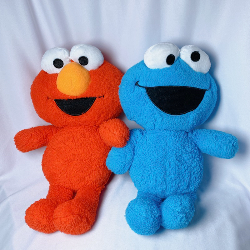 Jual Boneka Elmo & Cookie Monster Sesame Street 41cm Preloved | Shopee ...