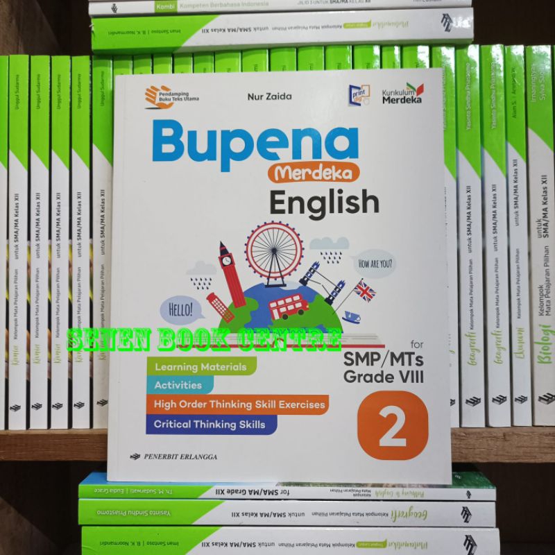 Jual Buku Bupena English Kelas 2/VIII/8 SMP Erlangga Kurikulum Merdeka | Shopee Indonesia