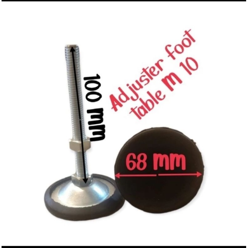 Jual 1pcs kaki meja adjuster conveyor m10×100mm adjuster (galvanis ...