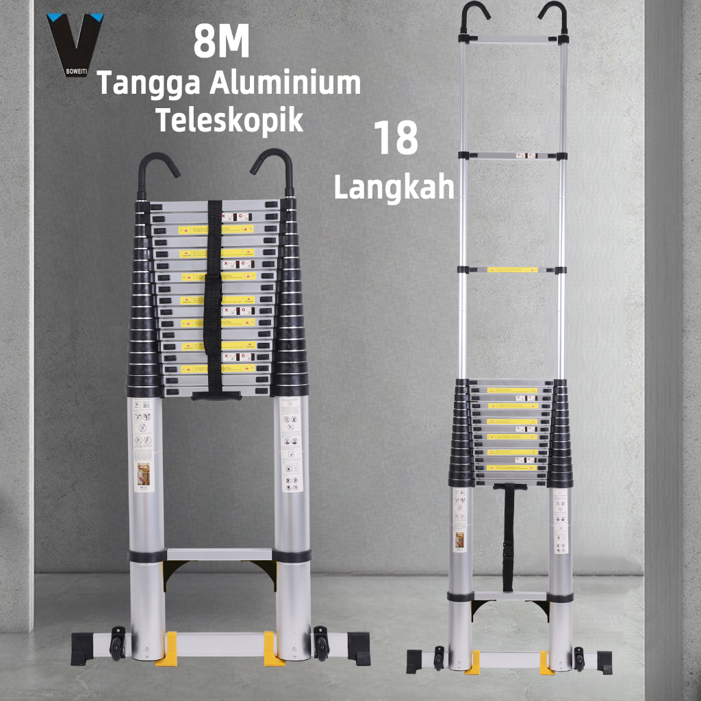 Jual Boweiti Tangga Teleskopik Aluminium 8m Tangga Teleskopik Paduan ...