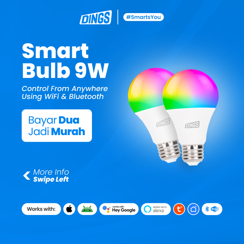 Jual DINGS PAKET HEMAT 2 DINGS Smart Bulb Lampu Pintar Smart Home ... Jual DINGS PAKET HEMAT 2 DINGS Smart Bulb Lampu Pintar Smart Home ...