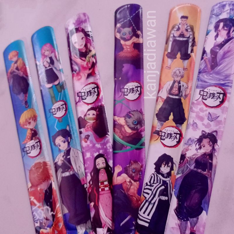 Jual Gelang Jepret Labubu Anime Demon Slayer Penggaris Gelang Kimetsu ...