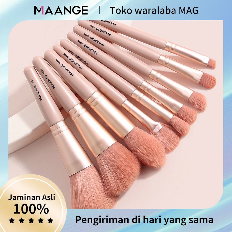 Jual MAANGE 9Pcs Kuas Makeup Set Rambut Lembut Multifungsi Blush Bedak ...