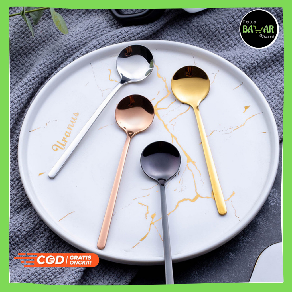 Jual Sendok Teh Korea / Sendok Teh Kopi Cake Tahan Panas / Sendok Korea ...