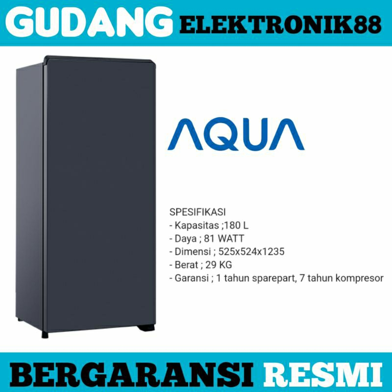 Jual Kulkas AQUA 1 Pintu AQR-D225 Lemari Es 1 Pintu Aqua 165 Liter | Shopee Indonesia