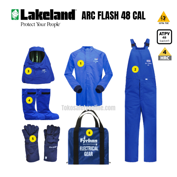 Jual Lakeland ARC Flash Category 4 / Protective Suit ARC Flash CAT4 48 ...