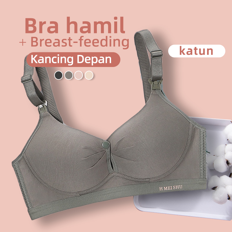 Jual IBU Bra Menyusui Nursing Bra BH Busa Tanpa Kawat Bra Front Buckle ...