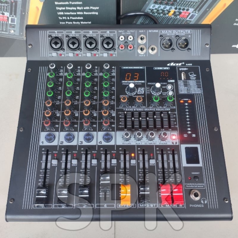 Jual Power Mixer Audio DAT A400 4 Channel Bluetooth USB | Shopee Indonesia