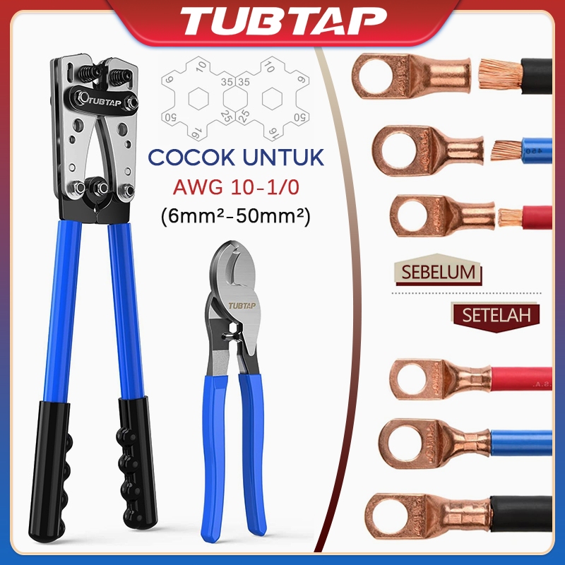 Jual TUBTAP Tang Potong Kabel Tang Crimping Set - Alat Crimping Kabel ...