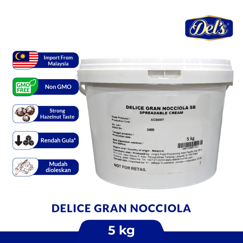 Jual Master Martini Delice Gran Nocciola / Selai Coklat Hazelnut Rendah ...