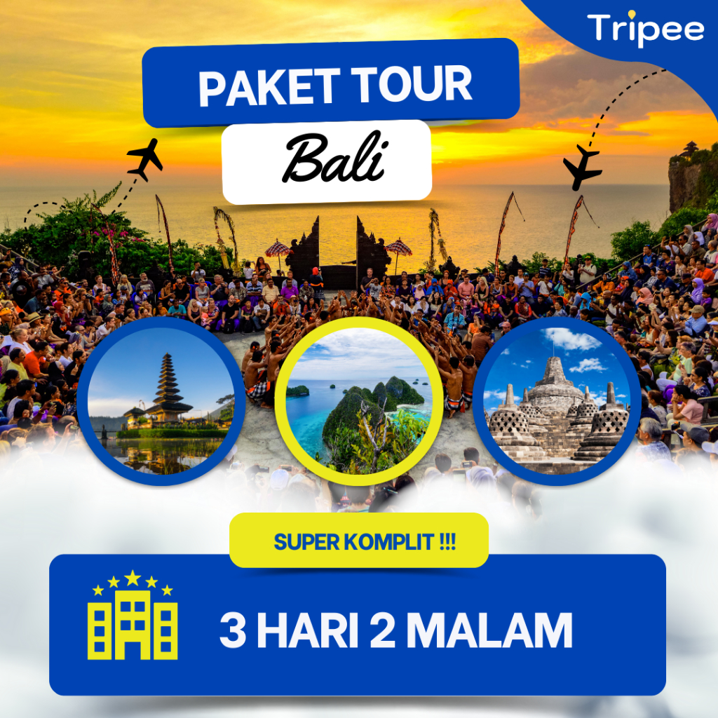 Jual Paket Tour Bali Populer 3 Hari 2 Malam by Tripee | Shopee Indonesia